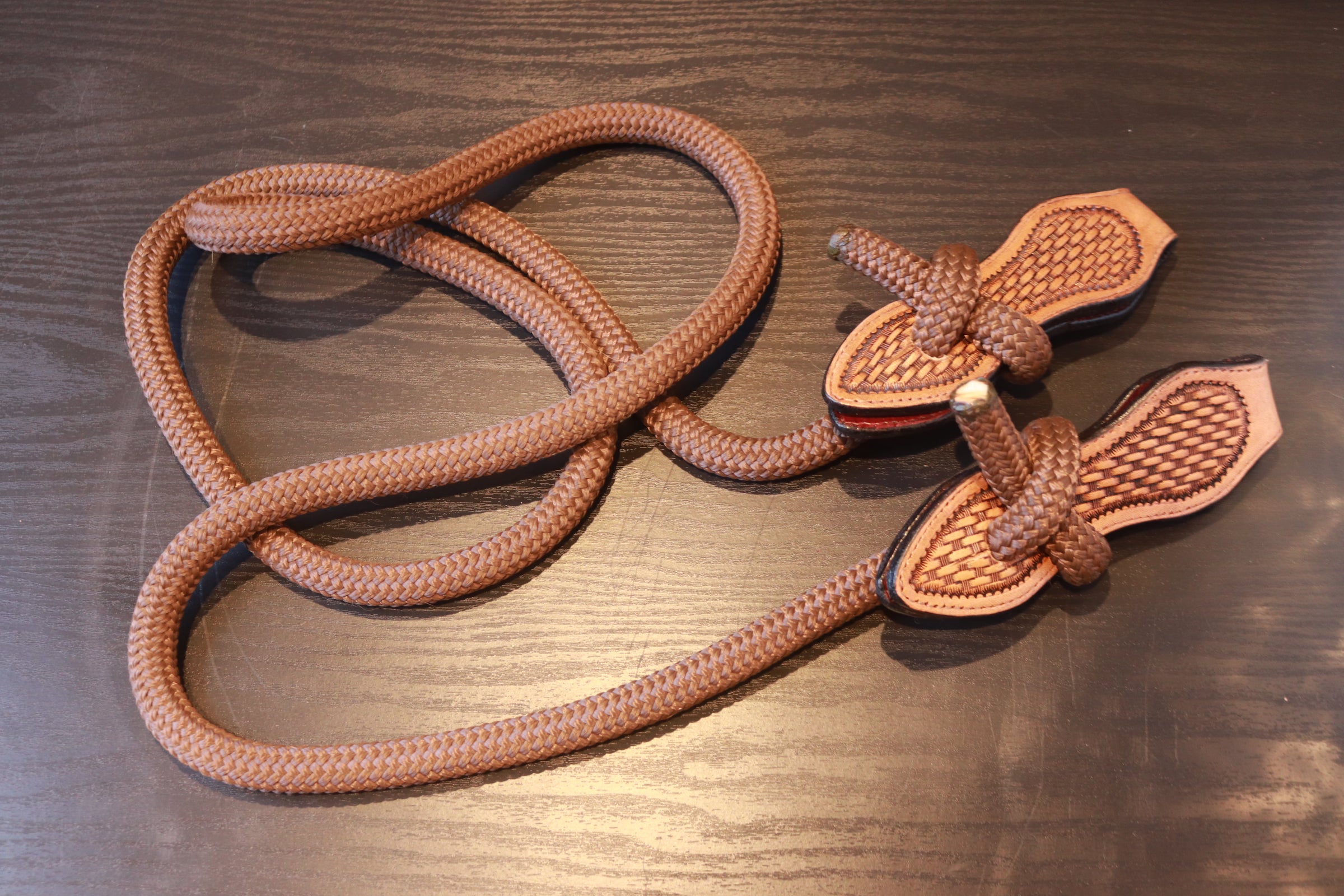 Slobber Strap Tooled Leather