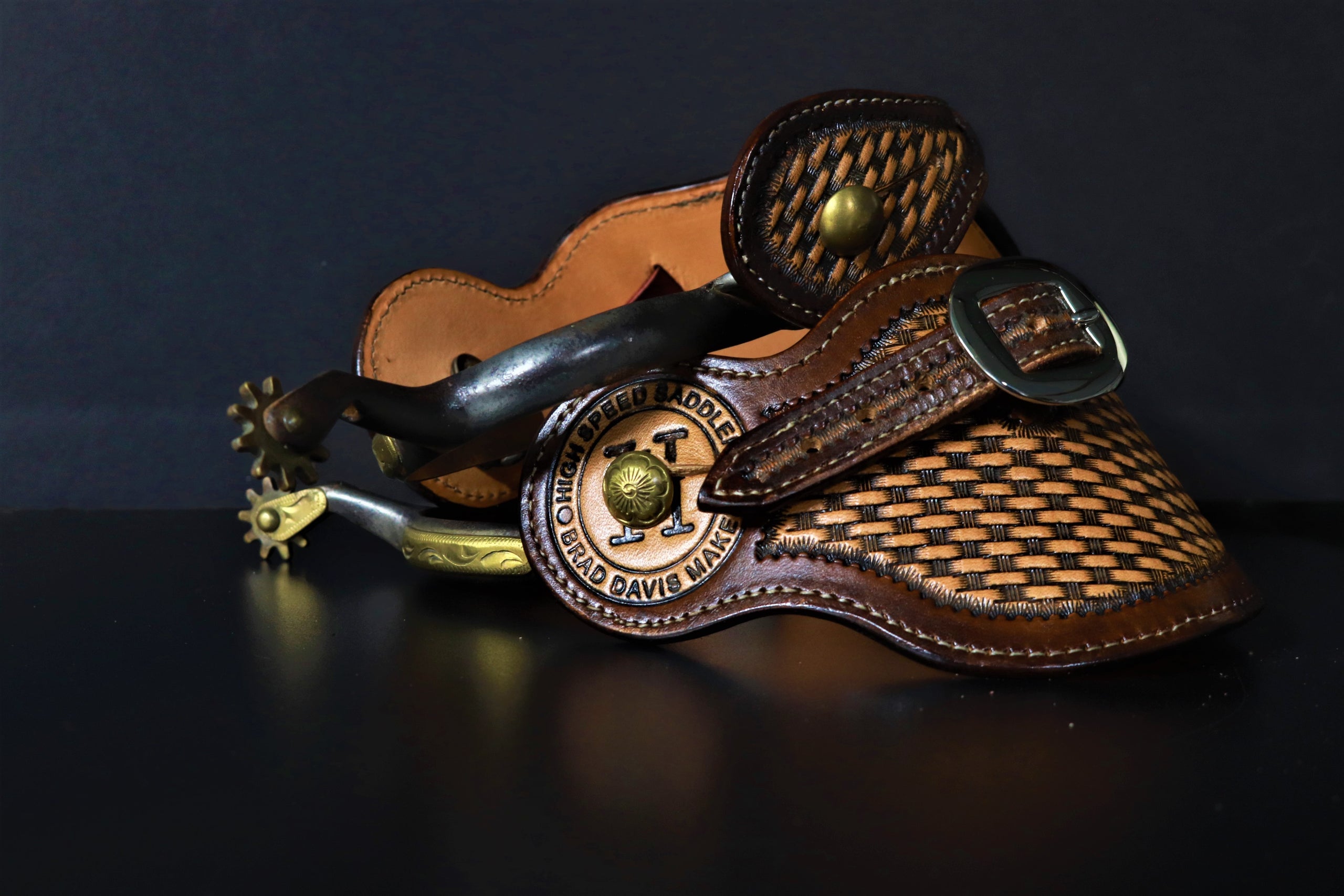 Handmade buckaroo spur straps | High Speed Saddlery